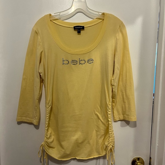 bebe | Tops | Iconic Bebe Rhinestone Logo Top | Poshmark